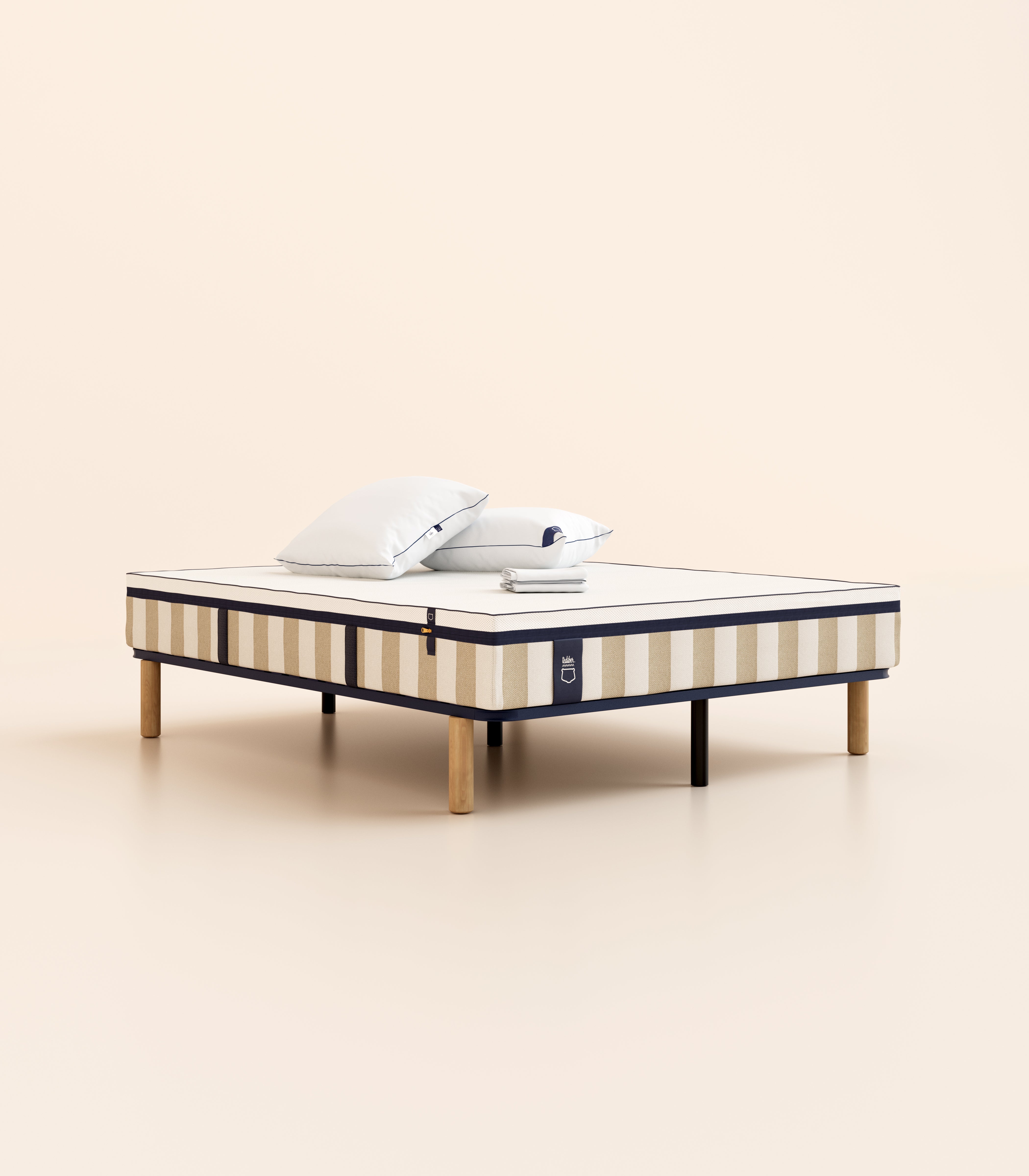 Pack lit 2 places hybride - 140x190 cm bibloc – Tediber